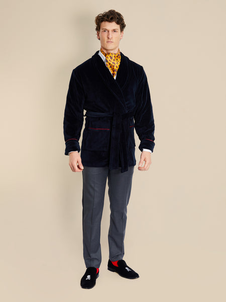 Rockefeller Smoking Jacket in Navy | Bown of London – Bown of London USA