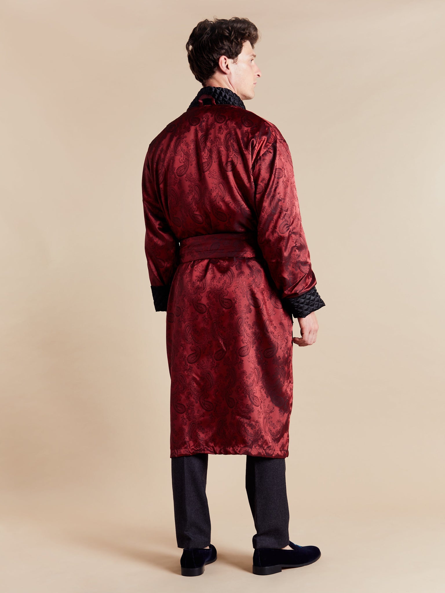 Gable Mens Long Smoking Jacket | Bown of London – Bown of London USA