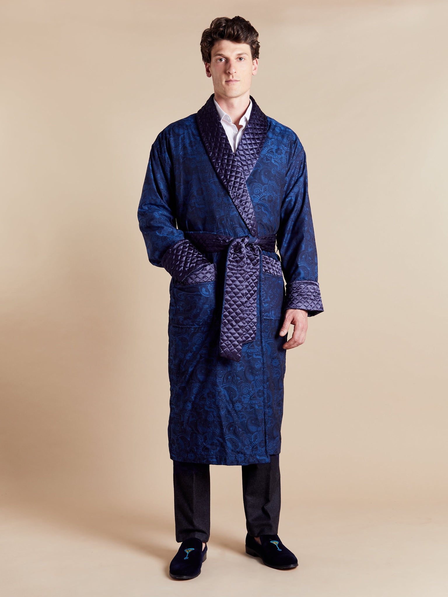 Sherlock Men's Long Smoking Jacket | Bown of London – Bown of London USA