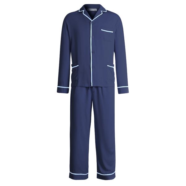 Men's Satin Pajamas - Poseidon | Pajama Collection – Bown of London USA